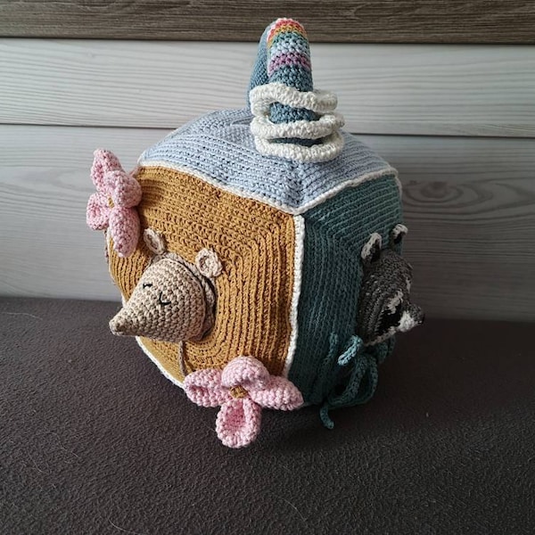 Sea Animals Activity Cube Crochet Pattern Sensory Toy Amigurumi Pattern ...