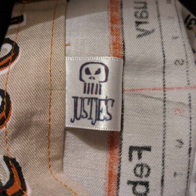 Personalised Custom Flat or Folded Sew in Satin Ribbon Fabric Clothes ...