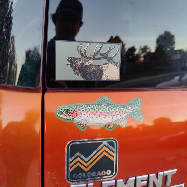 Bull Elk Sticker Decal - Etsy