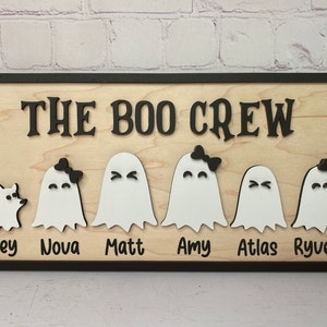 Halloween Ghost Family Sign SVG, Cute Ghosts Svg, Halloween Sign Svg ...