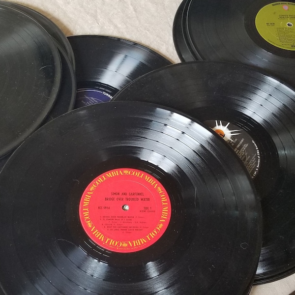 12" Random Used Vinyl Record Albums WITHOUT Jackets for Crafting ...