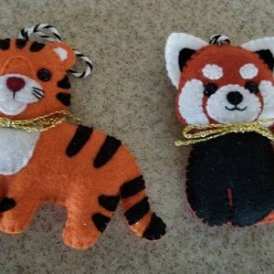 Felt Red Panda Keychain Ornament Kawaii Bag Charm Zoo Animal - Etsy