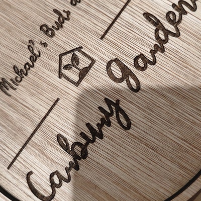 Cursive House Name Sign Oak Wooden Plaque for Home or Business - Etsy