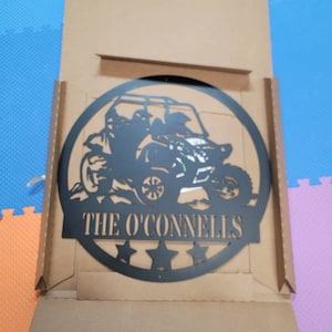 Side-by-side Personalized Family Name, ATV off Road Metal - Etsy