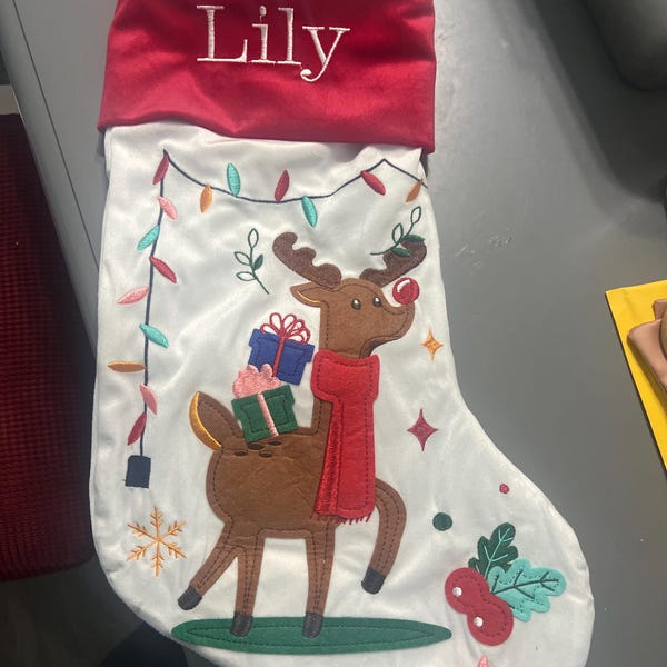 Personalized Christmas Stockings Luxury Velvet Stocking Embroidered ...