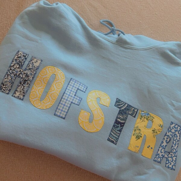 Custom Letter Hoodie Appliqué College Sweatshirt for Grad Sweatshirt ...