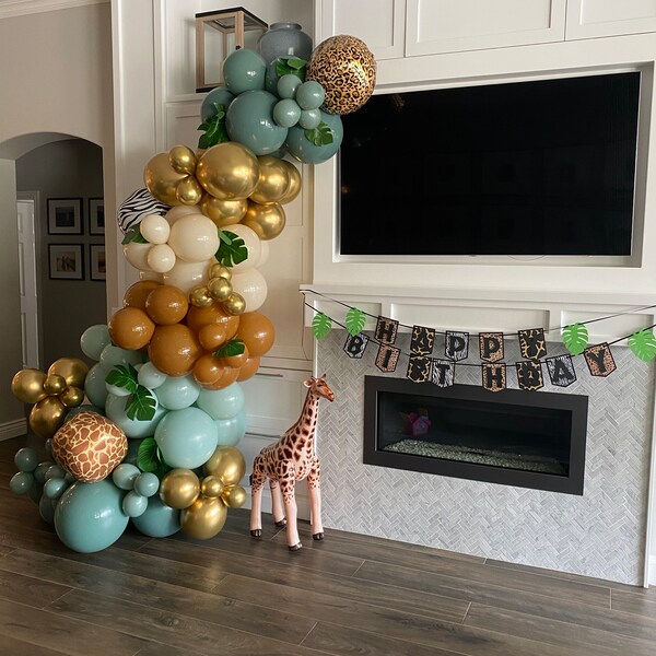 Black Glitter Cheetah Birthday Banner, Black Leopard Banner, Cheetah ...