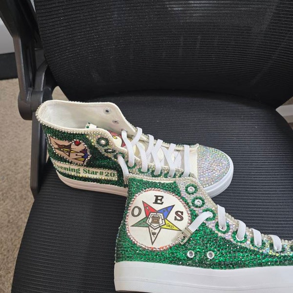 OES Custom Bling High Top Canvas Sneakers - Etsy