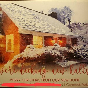 Family Note Card Folded Personalized Family Note Cards Watercolor Home ...