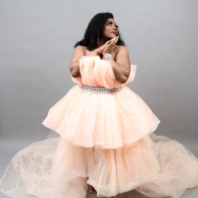 Tola African Women Tutu/tulle Birthday Gowndeep V Tulle - Etsy