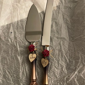 Maroon Cake Server Marsala Cutting Set Maroon Wedding Cake | Etsy