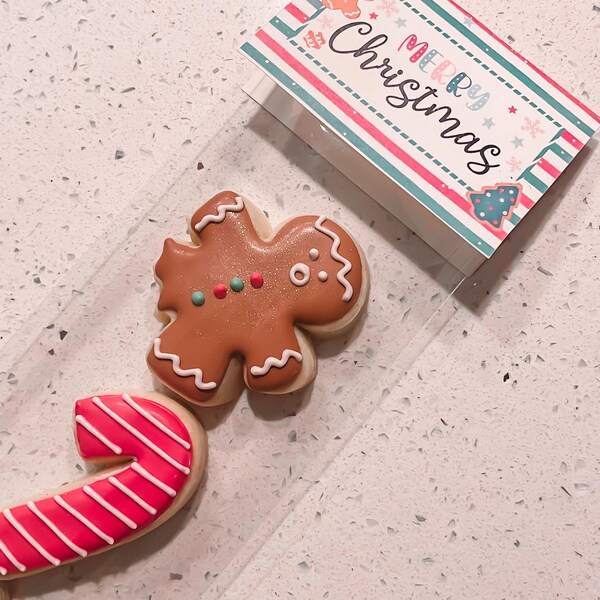 Christmas Cookie Treat Bag Topper/ Merry Christmas Printable Treat Bag ...