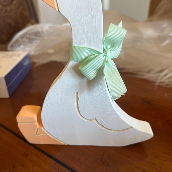 White Goose, Goose Shelf Decor, Wooden Goose, Goose Shelf Sitter, Baby ...