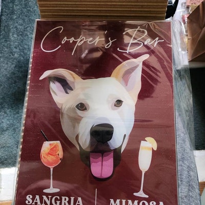 Dog Signature Drink Sign Dog Bar Acrylic Sign Open Bar - Etsy