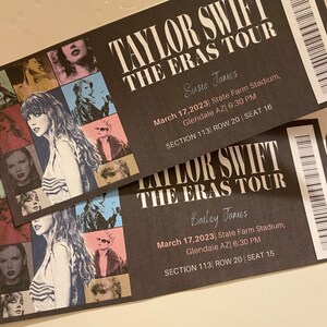 Taylor Swift the Era's Tour Concert Ticket for Gifting or Memorabilia ...
