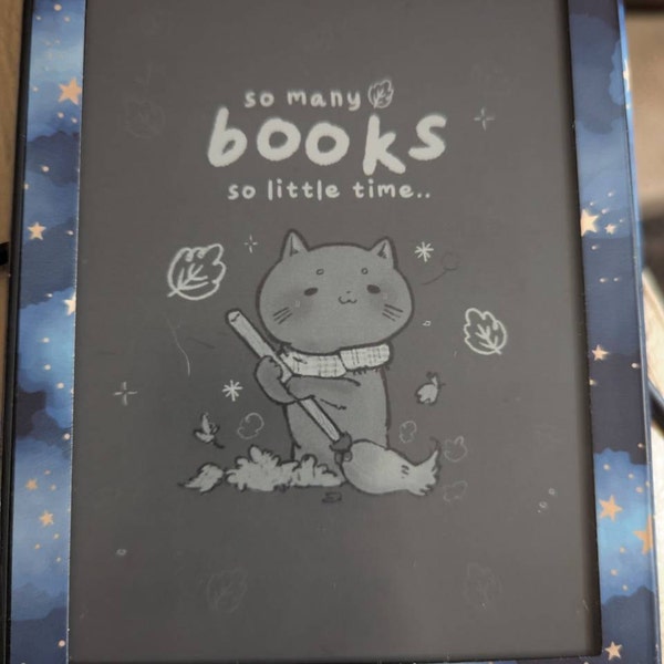 Fall Kindle Lock Screen: Cute Cat With Books Wallpaper (digital ...