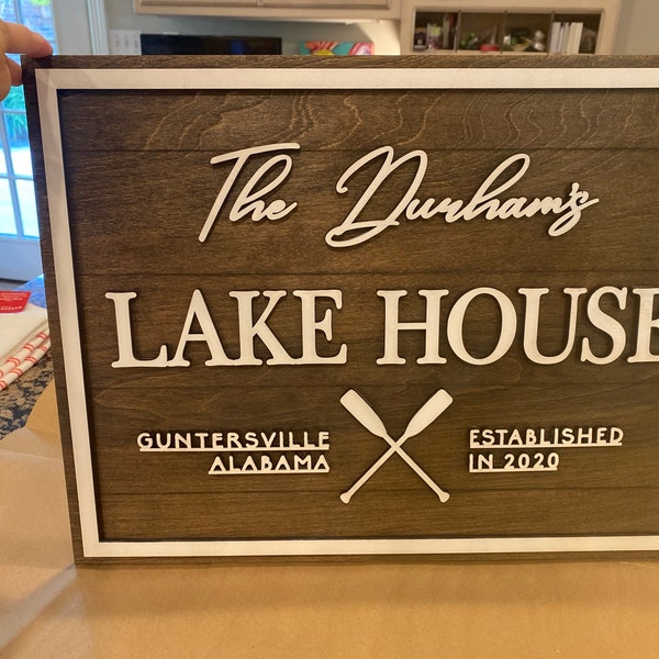 Customized Lake House Sign, Family Lake House, Lake House Decor, Lake ...