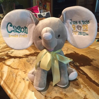 Baby Cubbies Personalized Stuffed BLUE Dumble Elephant - Etsy