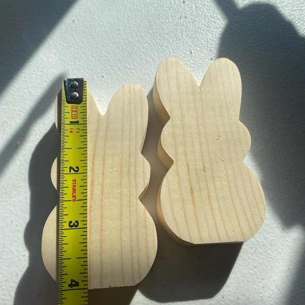Set of 3 Unfinished Wood Peeps 5.5" X 3" X .75" / Unfinished Wooden ...