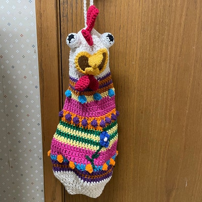 PATTERN ONLY: Chicken Bag-holder Crochet Pattern - Etsy