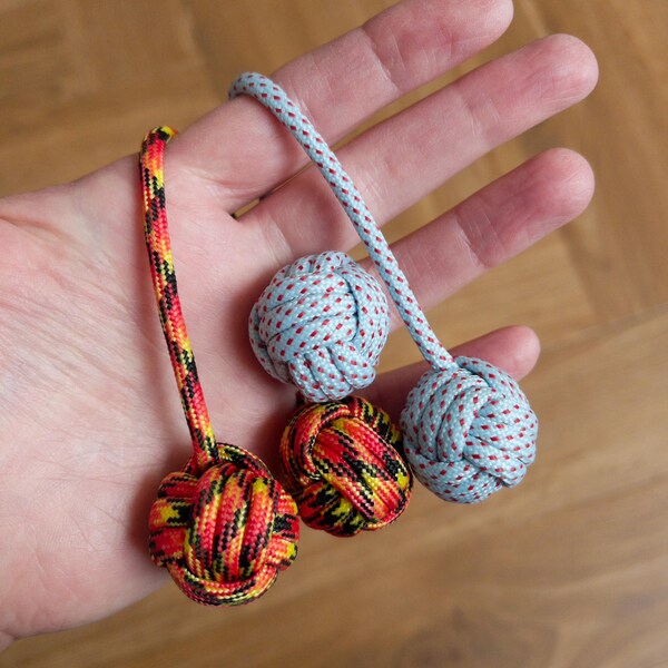 6" Paracord Figit Skill Toy * Mini Monkey Fist Begleri * Hand Skill ...