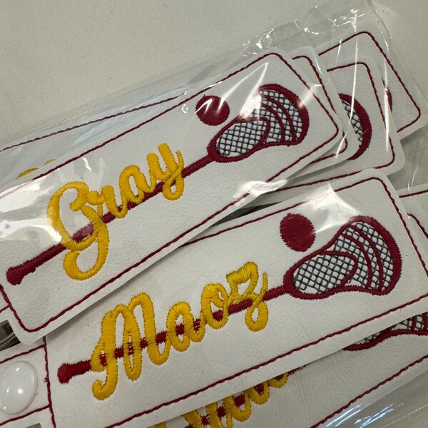 Softball Cursive Name & Number Bag Tags, Personalized Softball Green ...