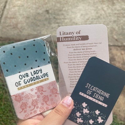 Catholic Prayer Card Bundle Saint Prayer Marian Cards Catholic Devotion ...