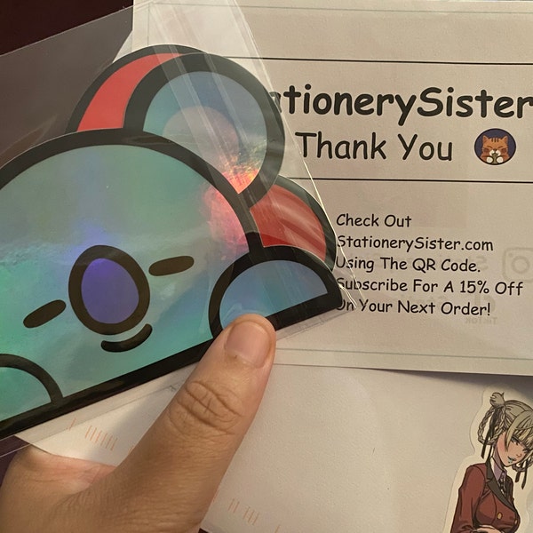 Tata BTS BT21 Peeker Sticker Kpop (holographic) - Etsy