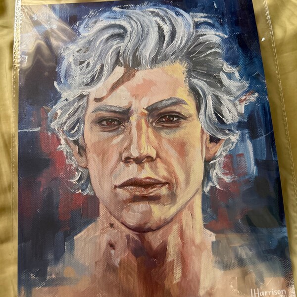 GALE DEKARIOS Oil Painting | Baldurs Gate 3 | Oil Painting Orignal 8" X ...