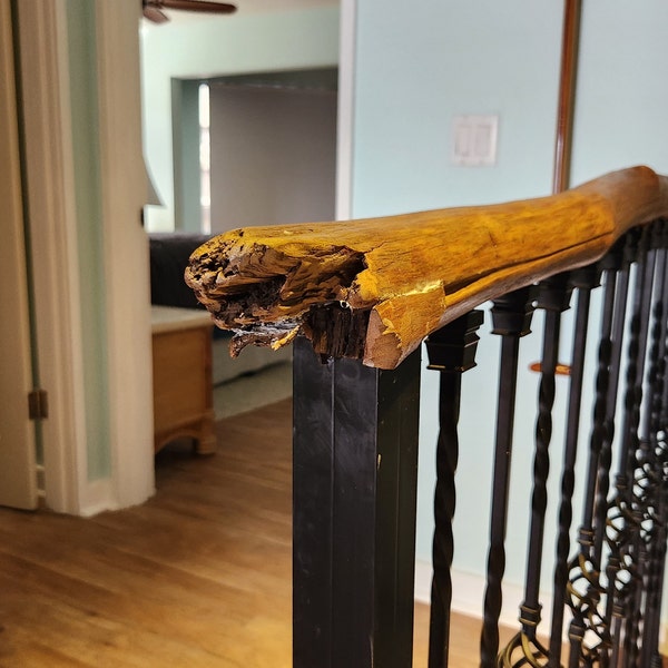 Rustic Driftwood Stair Rail - Branch Handrail 2-16ft - Nature-inspired ...