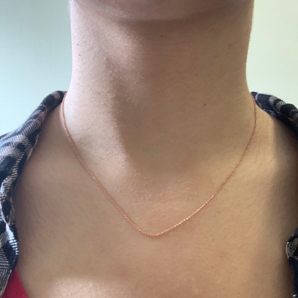 14k ROSE Gold Filled Cable Rope Box Chain Necklace Finish Chain With ...