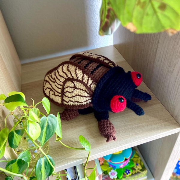 Cicada Crochet Pattern, Cicada Amigurumi Tutorial, Cicada Toy, Crochet ...