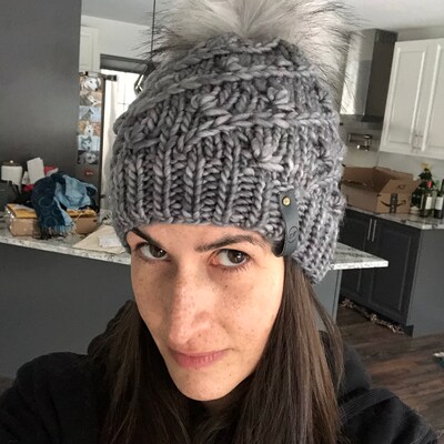 Gales of November Hat Teal Knit Hat Super Bulky Knit Hat - Etsy