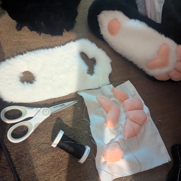Kemocube's Fursuit Slim Sock Paws Pattern - Digital PDF Download - Etsy