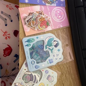 Cute Stickers Clear Kawaii Stickers Bunnies & Bears Outline | Etsy