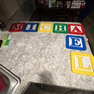 Toy Story Style Wooden Alphabet Blocks. Name Blocks. Personalised ...