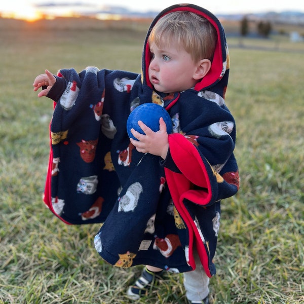 Rectangular Poncho PDF PATTERN + Video Tutorial Diy-carseat Poncho ...