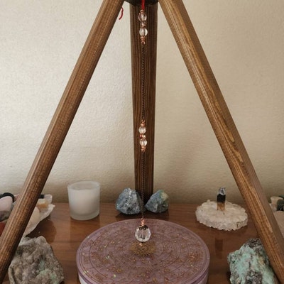 Handmade portable Wooden Pendulum Tripod Display Stand for Use With Any ...
