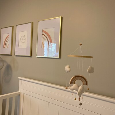 Rainbow Mobile Minimalist Mobile - Etsy