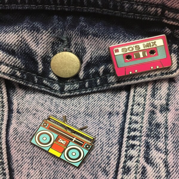 Enamel Pin | Cassette Tape Hard Enamel Pin | Retro Music Pin | Vintage ...