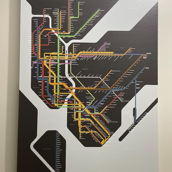 Chicago L Subway Map / CTA / Minimal Poster Print / Subway Style Wall ...