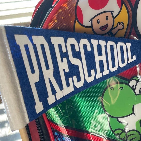 SCHOOL GRADE PENNANT | First Day of School Photo Prop | Mini or Medium ...