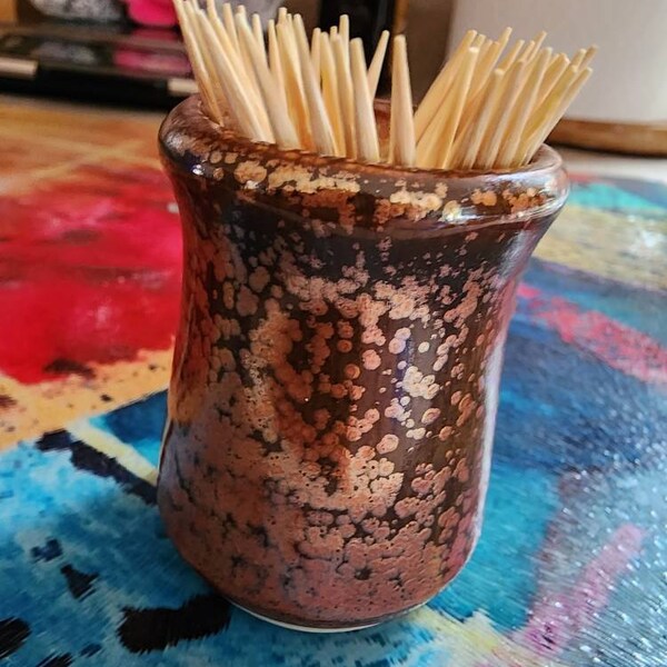 Toothpick Holder, 3 Color Choices, Handmade Small Ceramic Vase ...