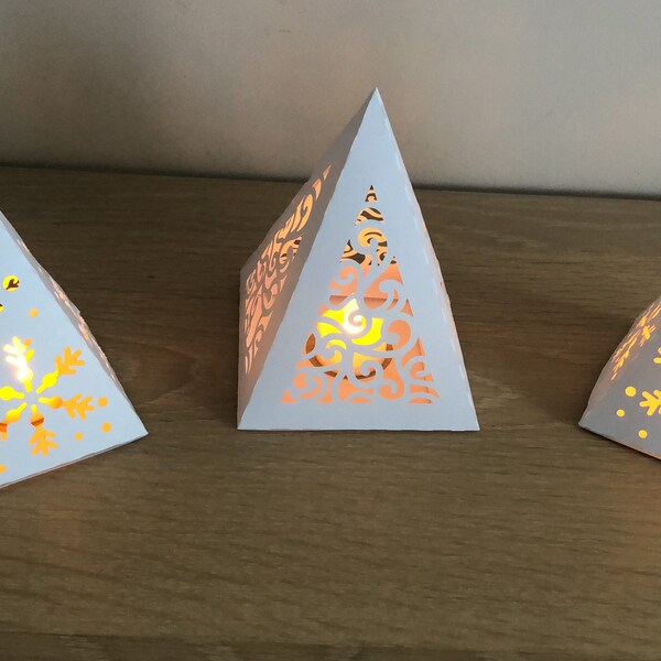 Centerpiece Decoration SVG, 3D Pyramid Lantern, Oriental Moroccan Style ...