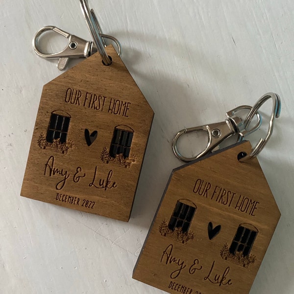First Home Keyring, First Home, House Keyring, Housewarming Gift ...