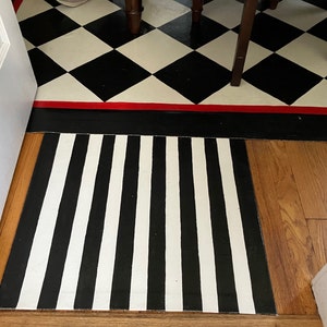 FLOORCLOTH Buttons Hand Painted Canvas Rug COUNTRY PRIMITIVE - Etsy