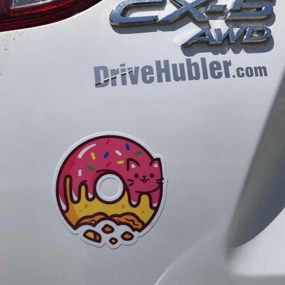 Cat Donut Sticker Doughnut Cute Food Snack Laptop Cup Car Vehicle ...