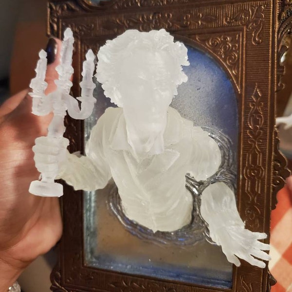 Gentleman Ghost in the Mirror Wall Plaque, Glow in the Dark Resin ...