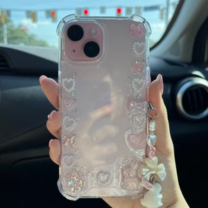 Rabbit Bunny Pink Ribbon iPhone 15/14/13/12/11 Galaxy S24/S23/S22/S21 ...