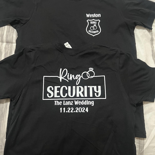 Custom Ring Security Shirt Personalized Ring Bearer Shirt Gift Ring ...